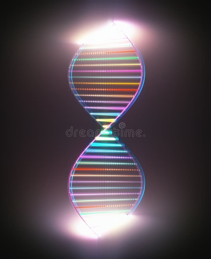 Colored Genetic Code DNA Molecule Structure Stock Illustration ...