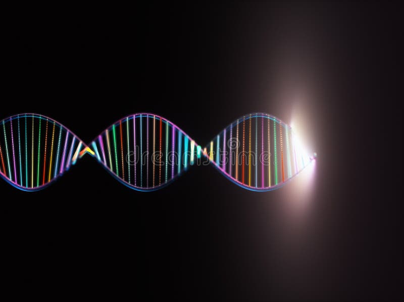 DNA Genetic Code Colorful stock illustration. Illustration of colorful ...