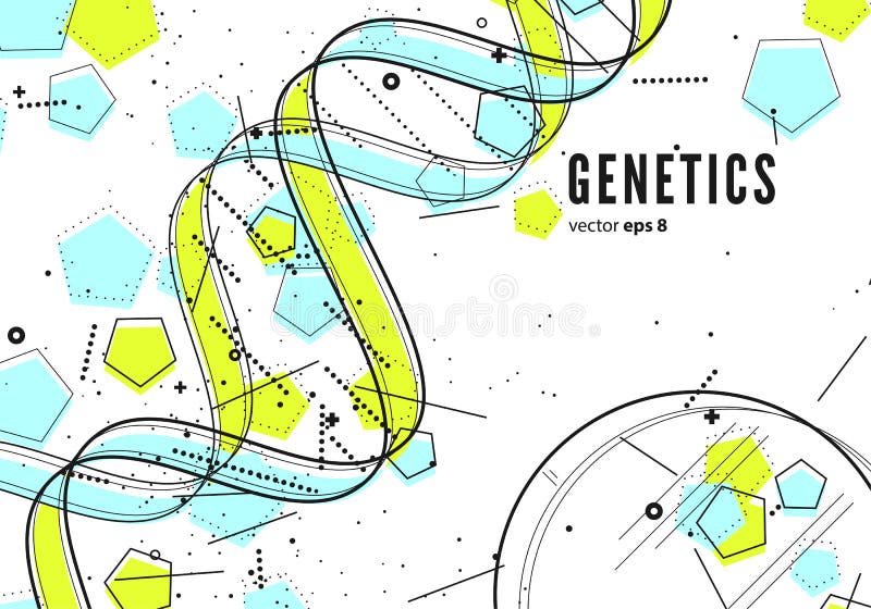 DNA, Genetic Conceptual Background Stock Vector - Illustration of ...