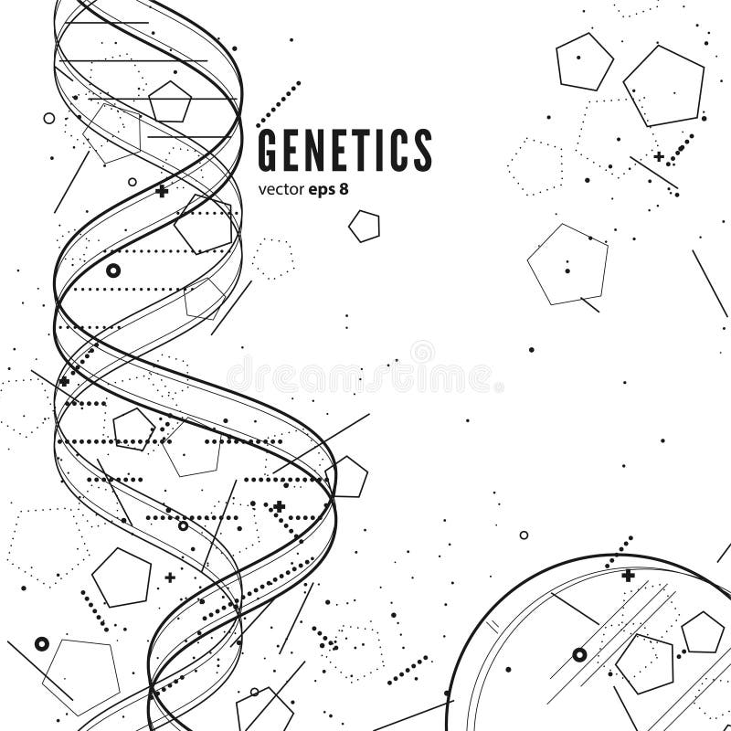 DNA, Genetic Conceptual Background Stock Vector - Illustration of ...