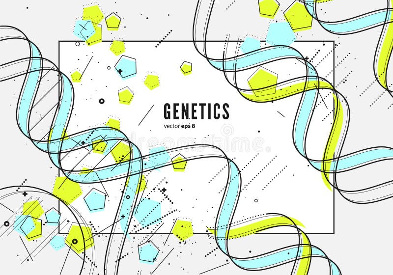 DNA, Genetic Conceptual Background Stock Vector - Illustration of ...
