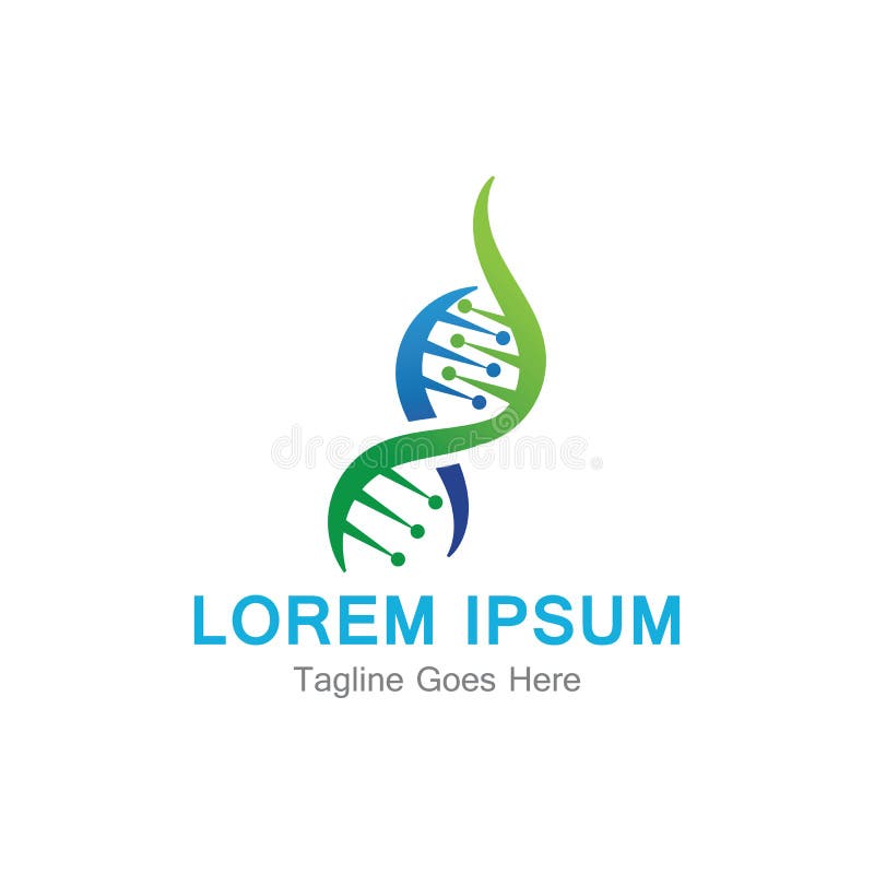 DNA Genetic Icon Design Template. Vector Illustration Stock ...