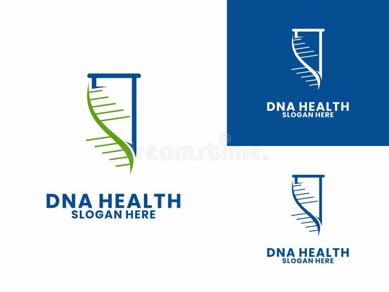 DNA Genetic with Lab Logo Design Template. DNA Logo Design Vector ...