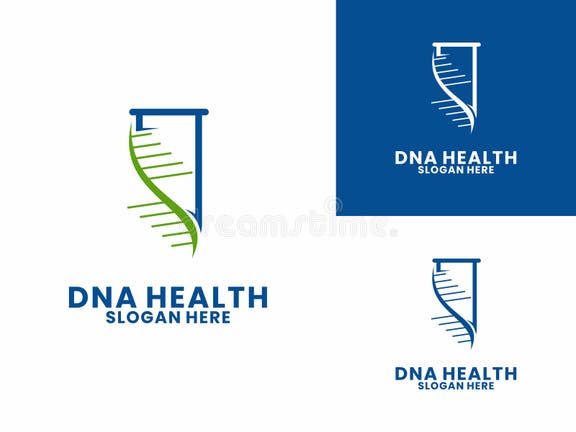 DNA Genetic with Lab Logo Design Template. DNA Logo Design Vector ...