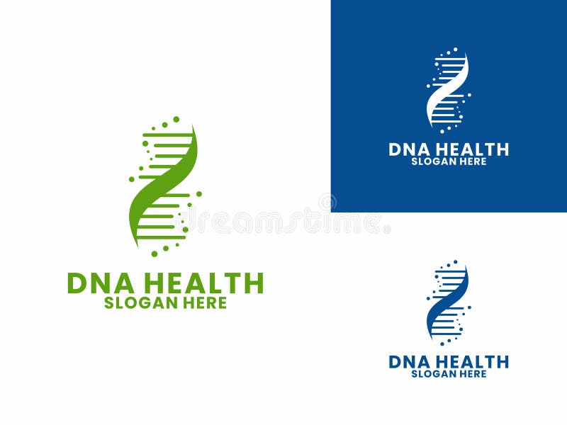 DNA Genetic Logo Design Template. DNA Health Logo Vector Design Stock ...