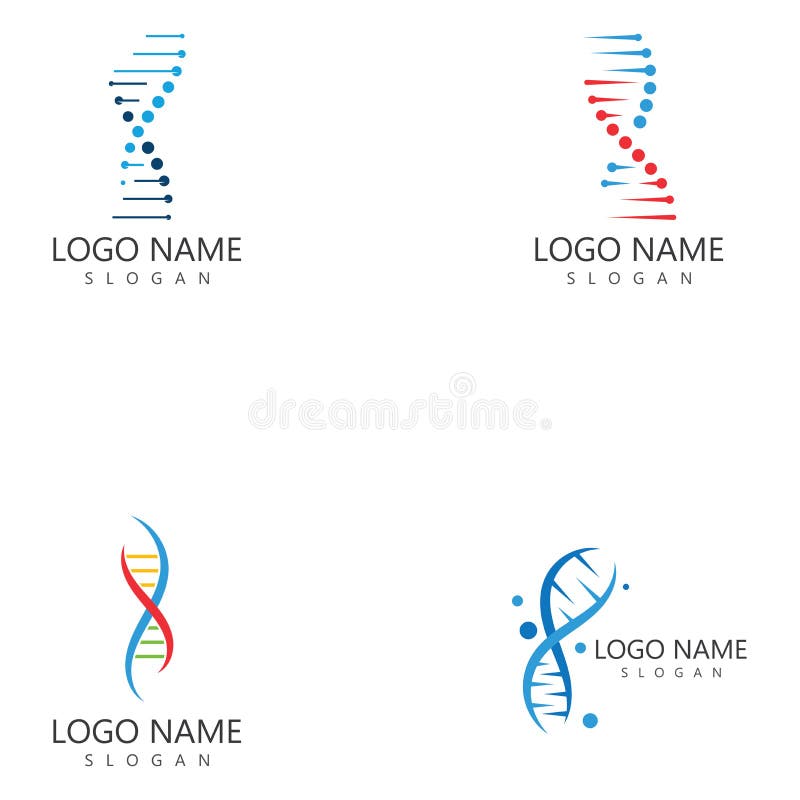 DNA Genetic Logo Icon Design Template Vector. Stock Vector ...