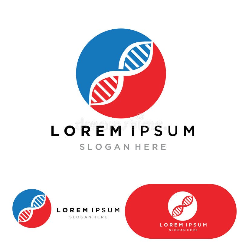 DNA Genetic Logo Icon Design Template Vector Stock Vector ...