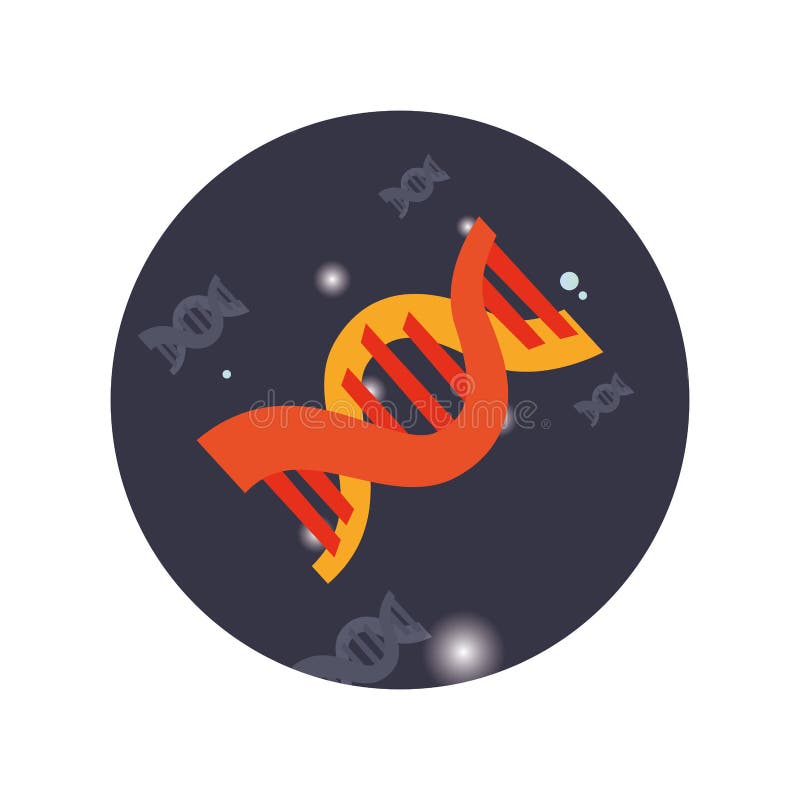 Dna Genetic Material Science Sticker Stock Illustration - Illustration ...