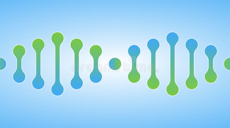 DNA Genetics Seamless Pattern on a Blue Background. Chromosomal Genetic ...