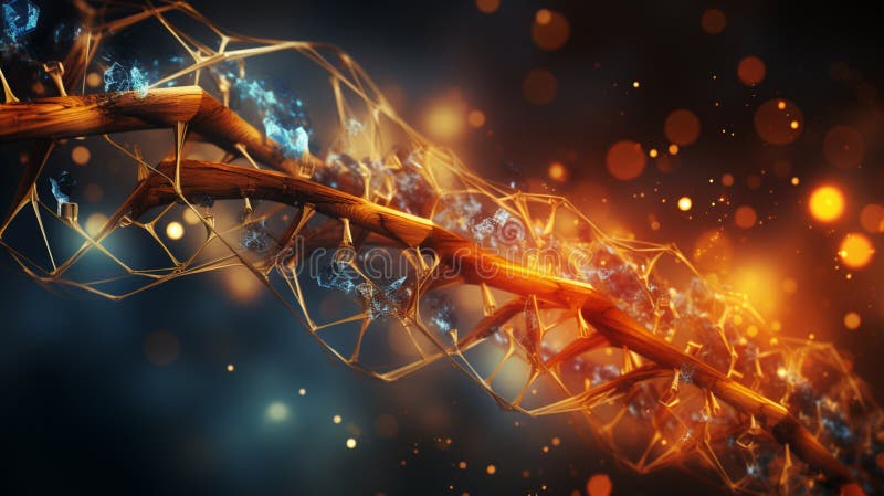 DNA Genome Structure Poster with Copy Space Stock Illustration ...