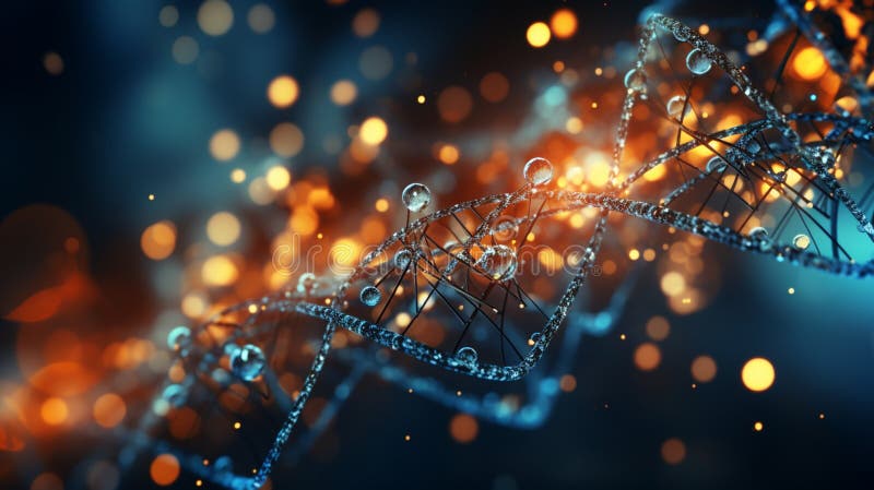 DNA Genome Structure Poster with Copy Space Stock Illustration ...