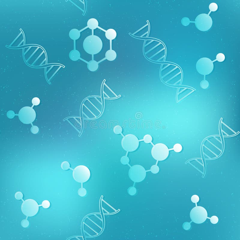 Blue DNA wallpaper stock illustration. Illustration of geometric ...