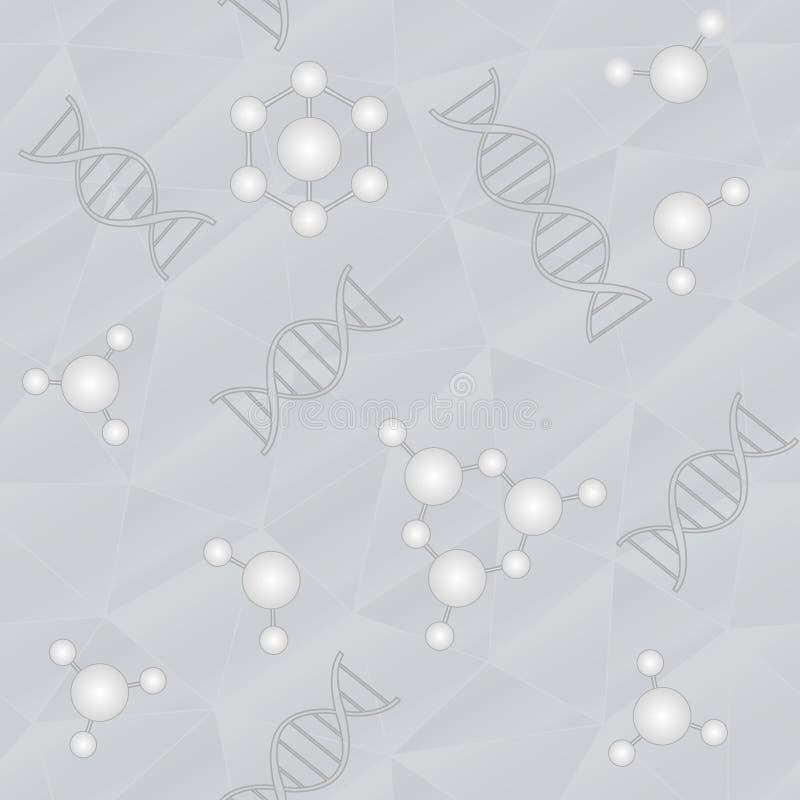 DNA Geometric Seamless Pattern with White Background Stock Vector ...