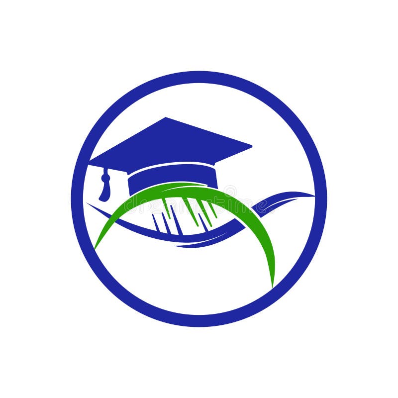 DNA Graduation Vector Logo Design. Science School Vector Logo Concept ...