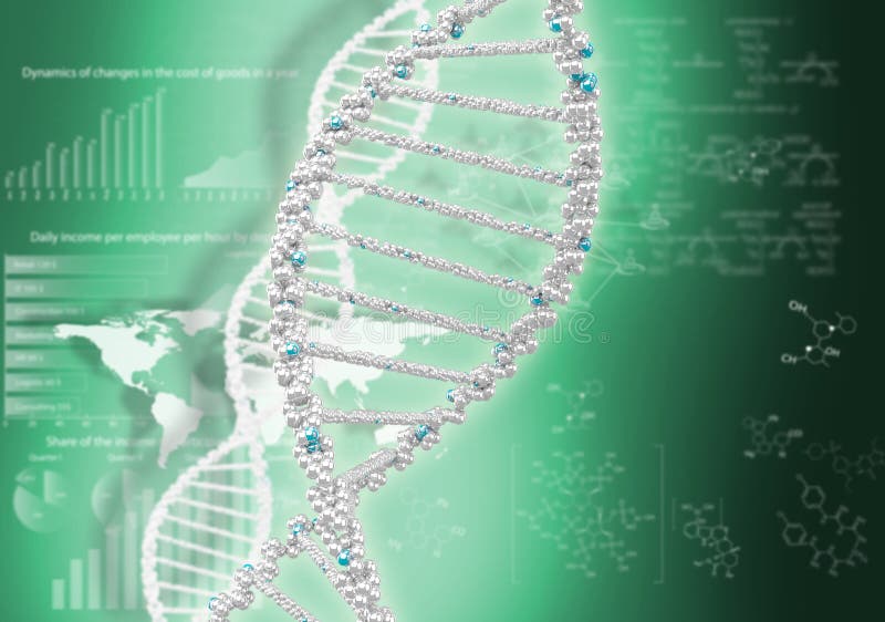 DNA Helix Against the Colored Background Stock Illustration ...