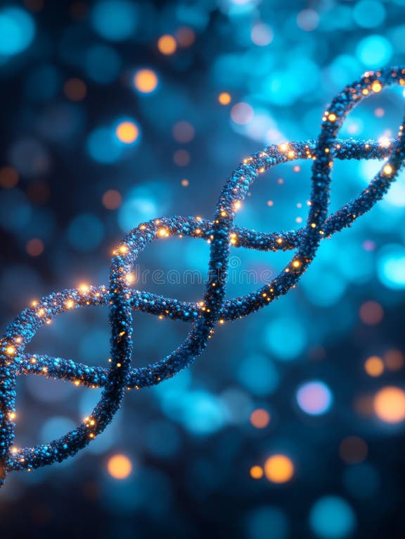 DNA Helix a CloseUp View Genetic Code Double Helix Life Science ...