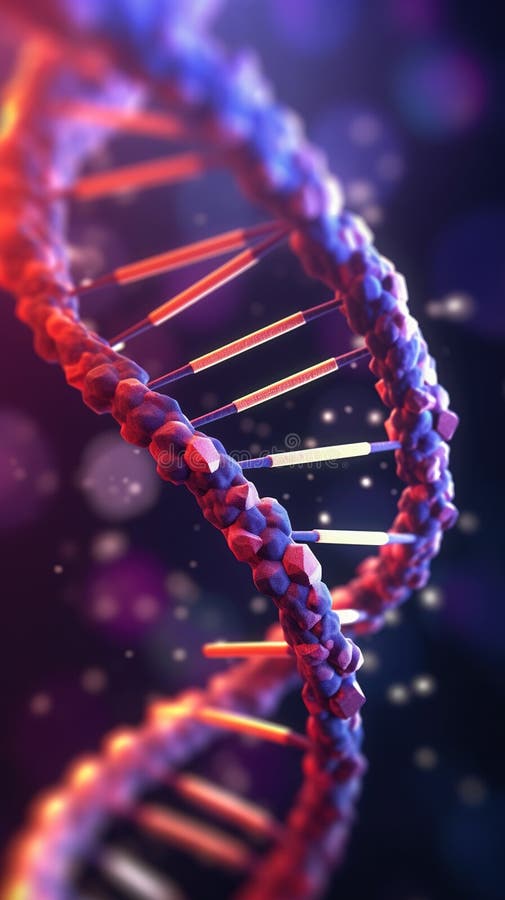 Dna Helix on Colored Background. Dna Molecule Stock Illustration ...