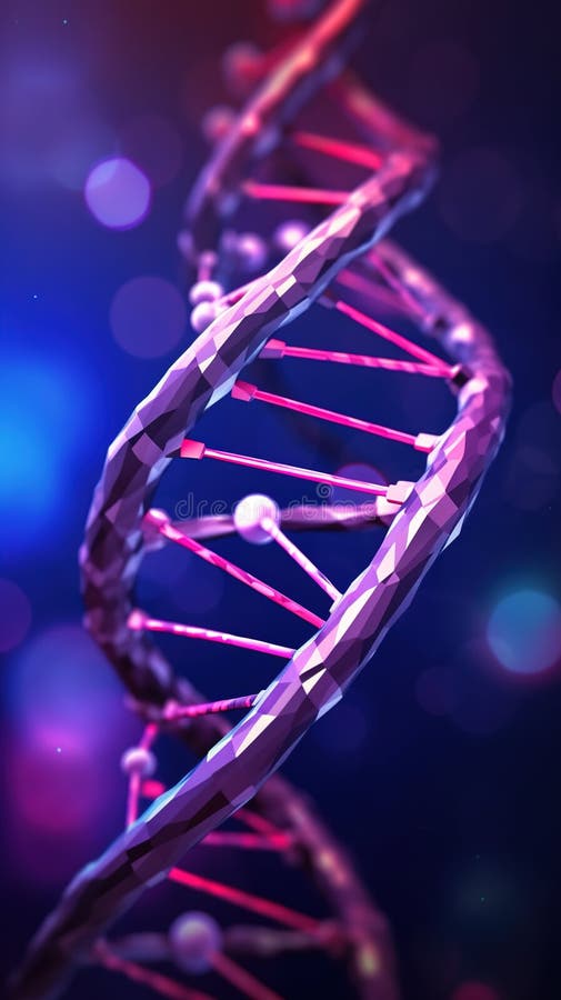 Dna Helix on Colored Background. Dna Molecule Stock Illustration ...
