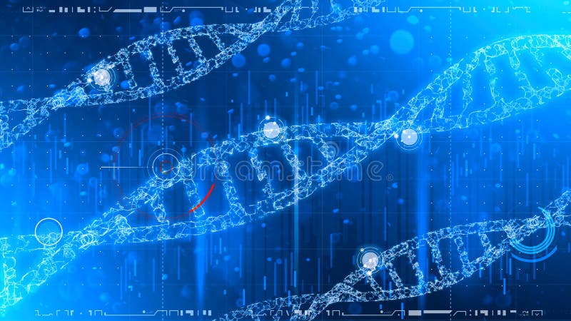 Dna Helix, Computer Analysis and Testing. Genetic Instructions Used for ...