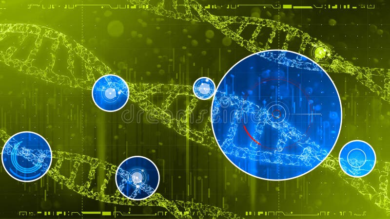 Dna Helix, Computer Analysis and Testing. Genetic Instructions Used for ...