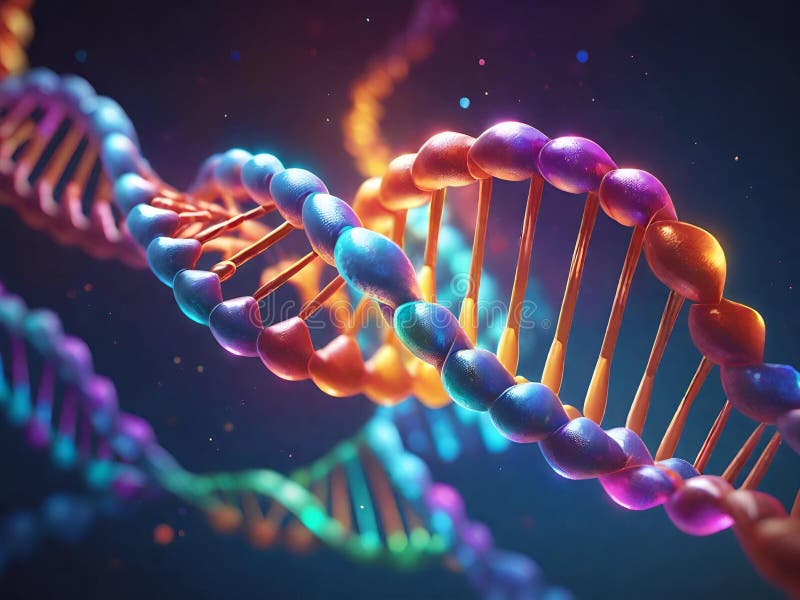 Dna Helix, Computer Illustration Stock Illustration - Illustration of ...