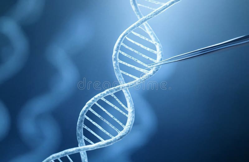DNA Helix and CRISPR: Modern Genetic Engineering Research Stock ...