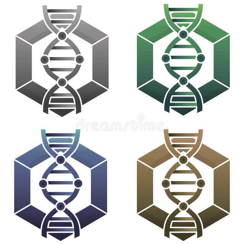 Dna Helix Decoding. Symbol of Spiral Sequence Stock Vector ...