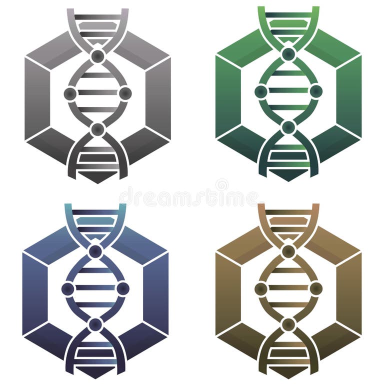 Dna Helix Decoding. Symbol of Spiral Sequence Stock Vector ...