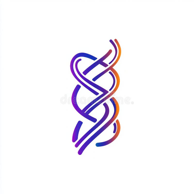 DNA Helix Design Artistic and Colorful Stock Illustration ...