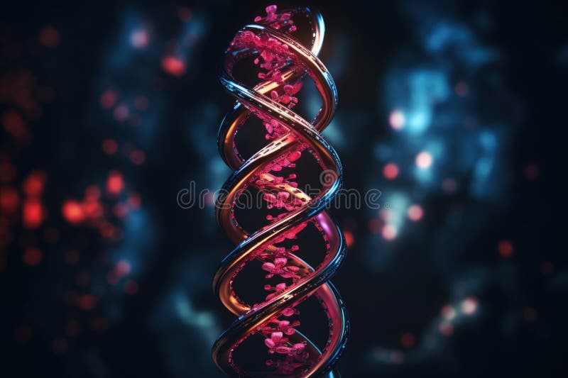 Dna Helix with Digital Data Storage Concept Stock Photo - Image of ...
