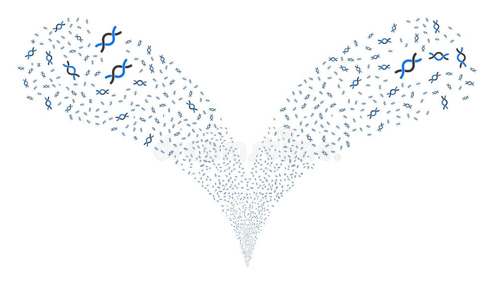 DNA Helix Double Fireworks Explosion Stock Vector - Illustration of ...