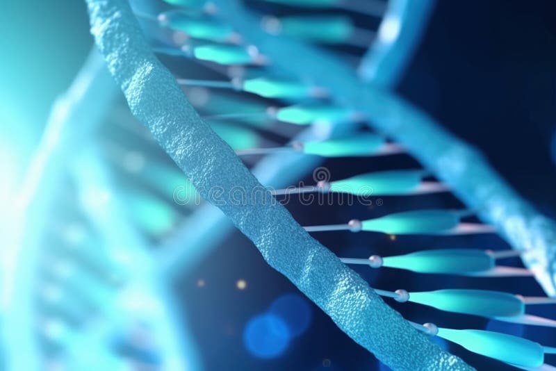 Dna Helix Enlarged Model in Bright Colors and Spots, Generative AI ...