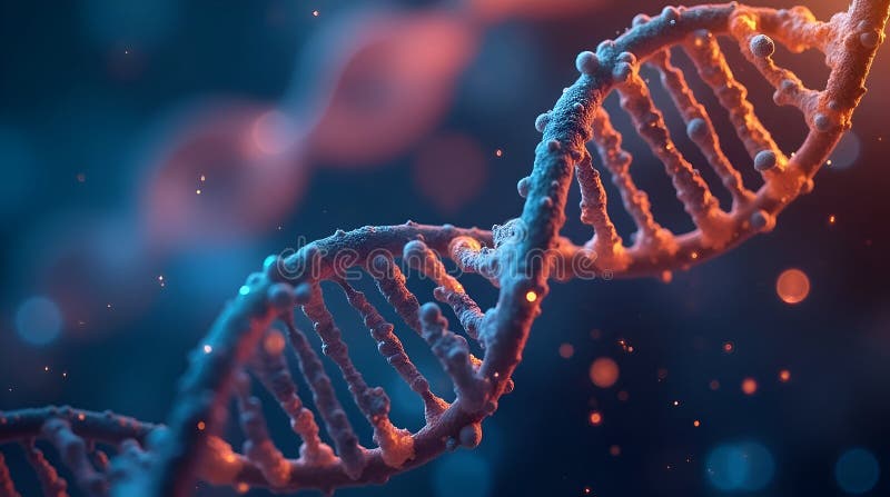 Dna Helix Enlarged Model in Bright Colors and Spots, Multi Color DNA ...