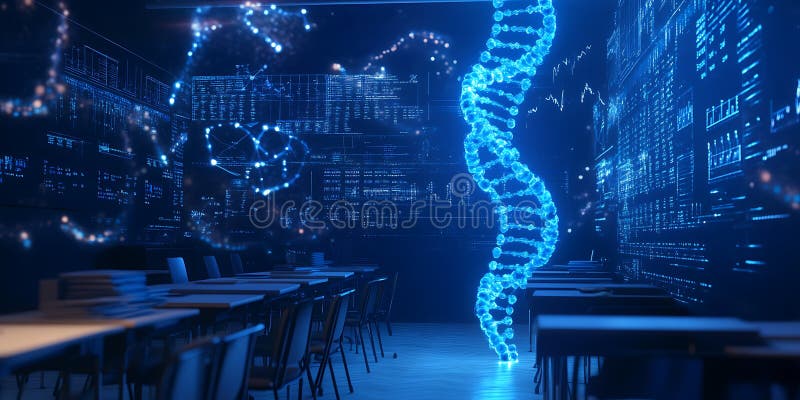 DNA Helix Genetic Code Image Stock Illustration - Illustration of ...