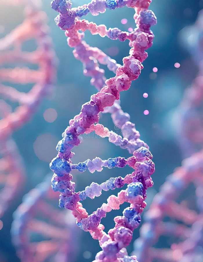 DNA Helix, Genetic Instructions Used in the Growth. Generated Image ...