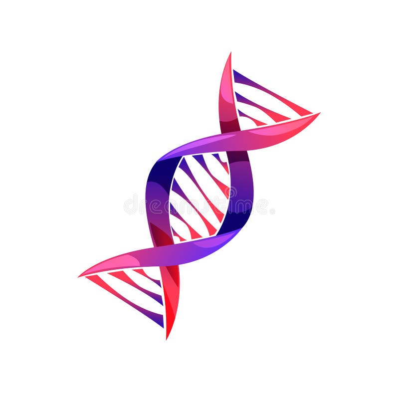 DNA Helix Icon Logo Template Human Genetic Vector Simple Logo Vector ...