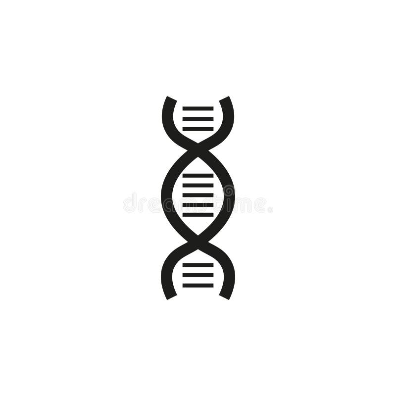 DNA Helix Icon. Genetics Research Symbol. Molecular Science Shape ...