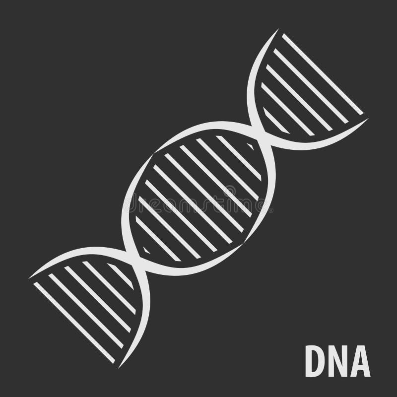 DNA Helix Icon, Human Genetic Symbol Stock Vector - Illustration of ...