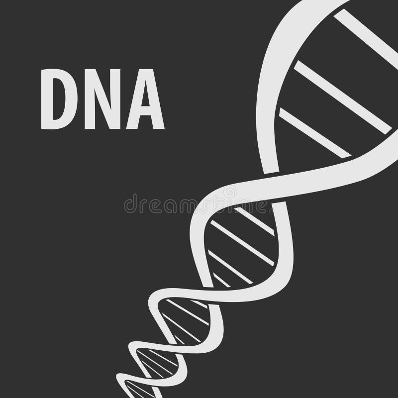 DNA Helix Icon, Human Genetic Symbol Stock Illustration - Illustration ...