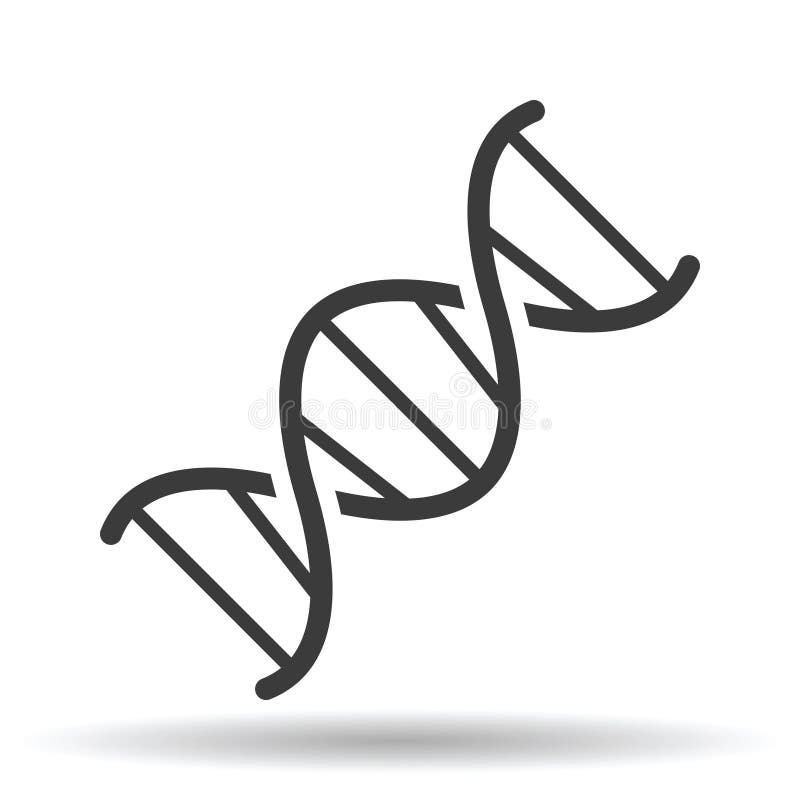 DNA Helix Icon Logo Template Human Genetic Vector Simple Logo Vector ...