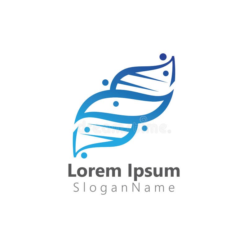 DNA Helix Icon Logo Template Human Genetic Vector Simple Logo Vector ...