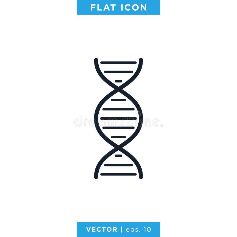 DNA Helix Icon Logo Template Human Genetic Vector Simple Logo Vector ...