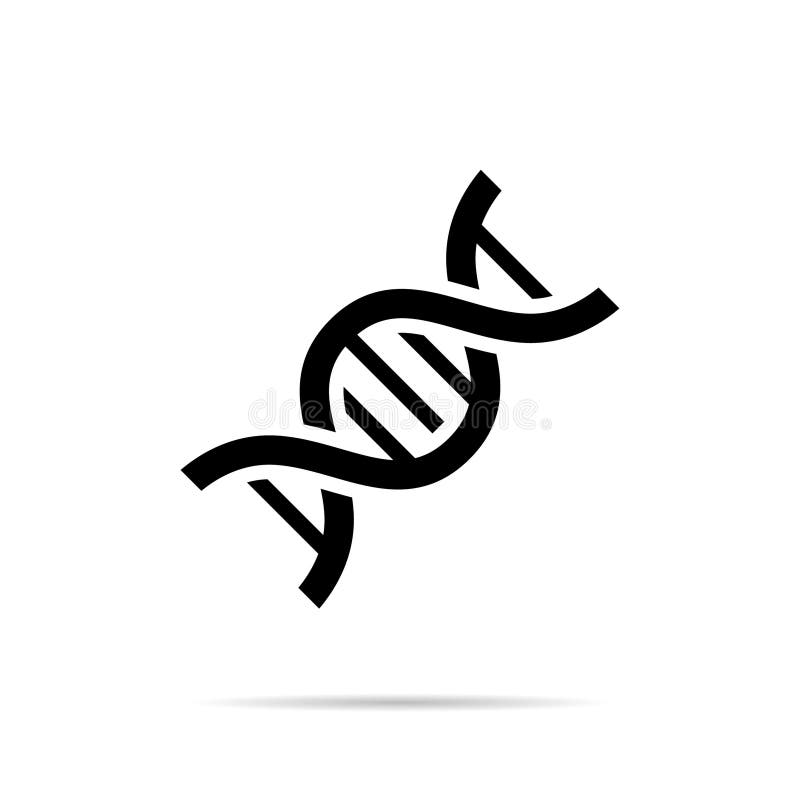 DNA Helix Icon Vector. Genetic Symbol Concept Stock Vector ...