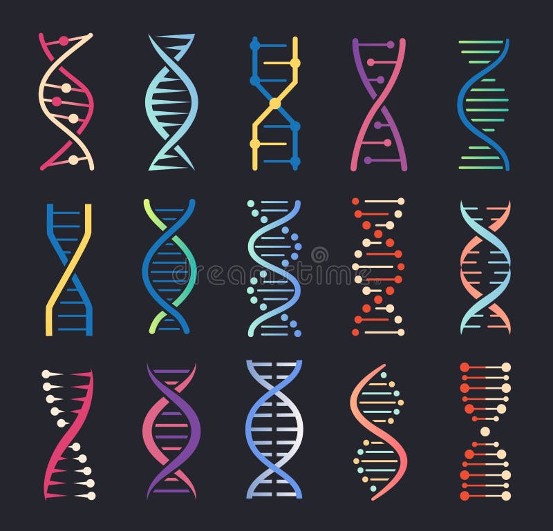 Human DNA and Genetic Logo Design. Stock Vector - Illustration of ...