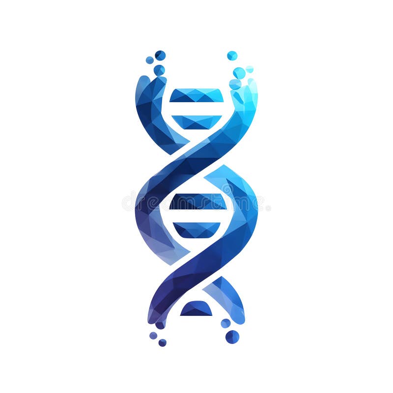 DNA Helix Spinning in Low Poly Design, Representing Genetic Innovation ...