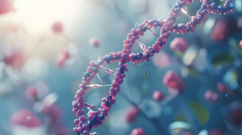DNA Helix Structure Illuminated by Sunlight Stock Illustration ...