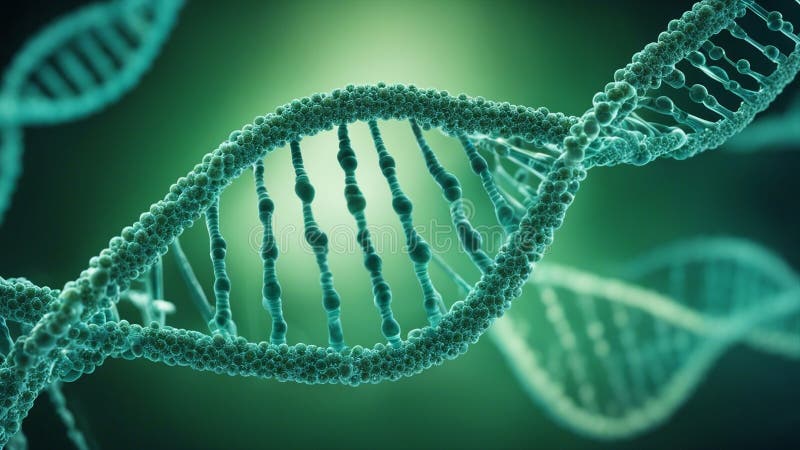 Dna Helix _ a DNA Structure with a Long Double Helix and a Depth View ...