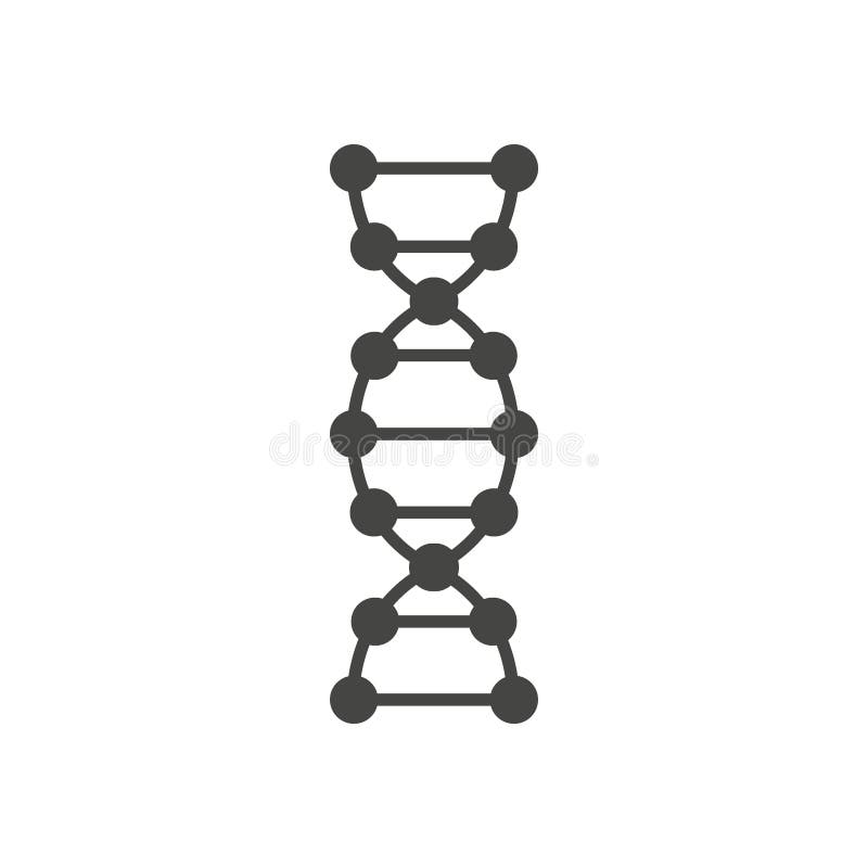 DNA Helix Symbol Isolated on White Background. Stock Vector ...