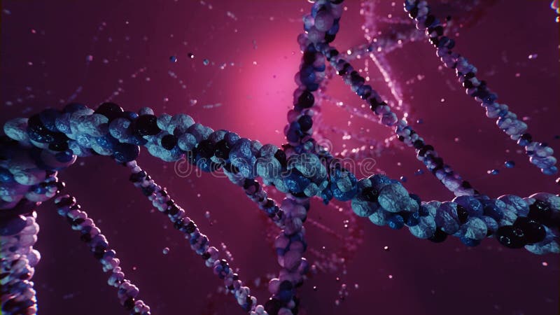 DNA Helix Visualization in a Molecular Environment Stock Video - Video ...