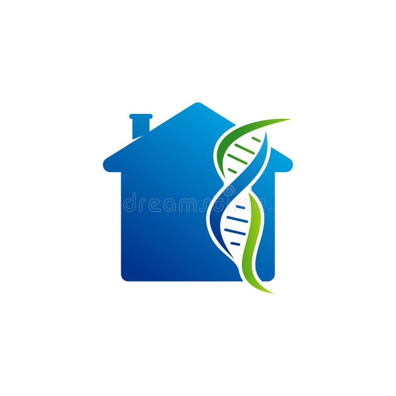 DNA House Logo Vector Template, Creative DNA Logo Design Concepts Stock ...